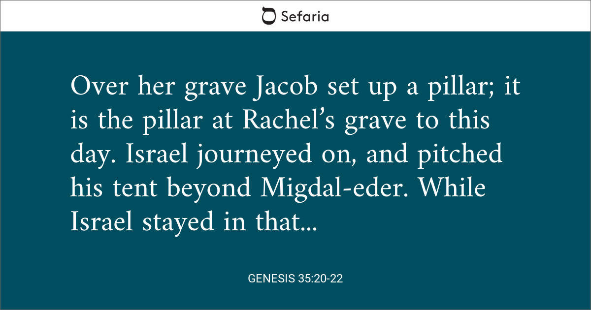 Genesis 35:20-22