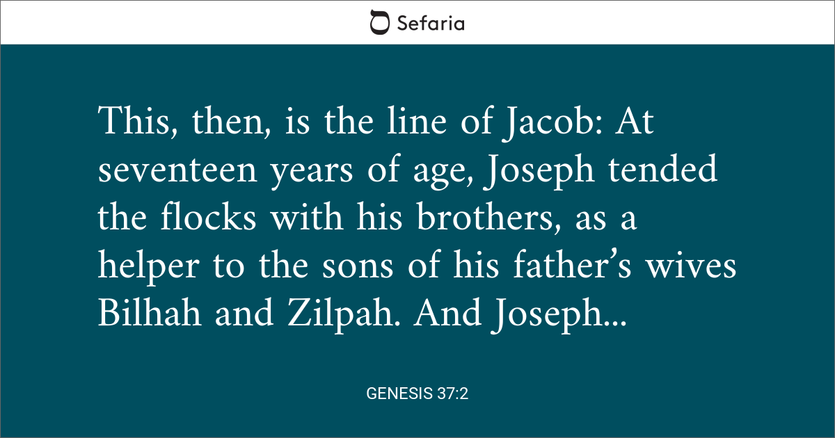 Genesis 37:2 | Sefaria Library