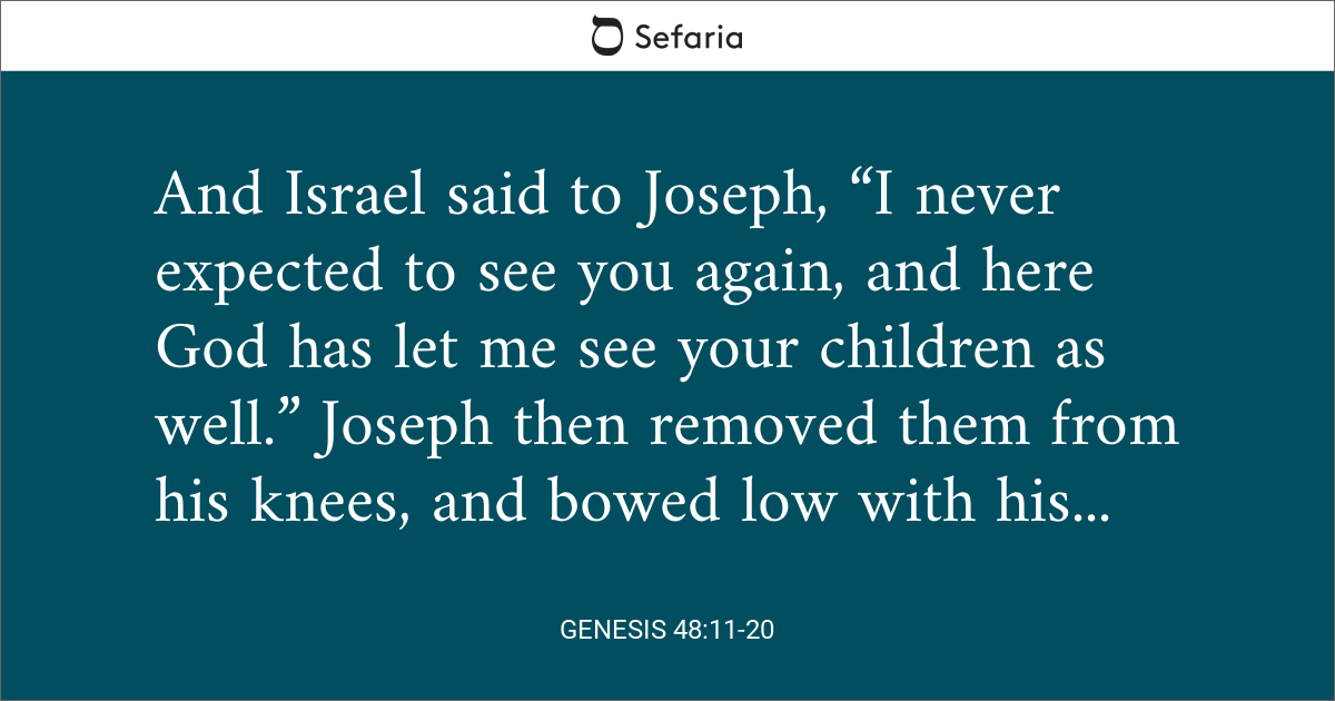 Genesis 48:11-20
