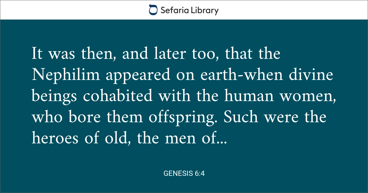Genesis 6:4 | Sefaria Library