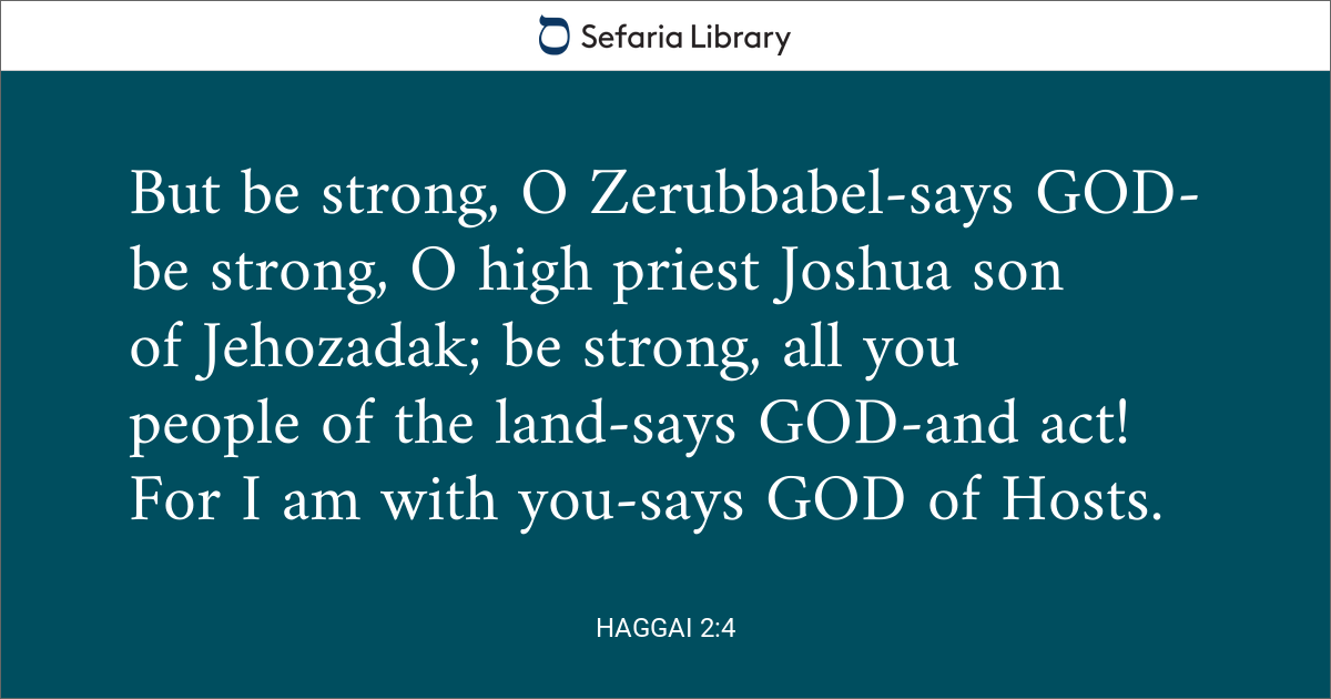 Haggai 2:4 | Sefaria Library