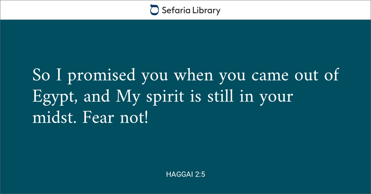 Haggai 2:5 | Sefaria Library