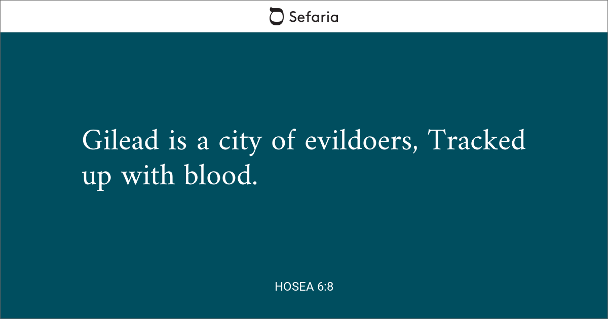 Hosea 6:8
