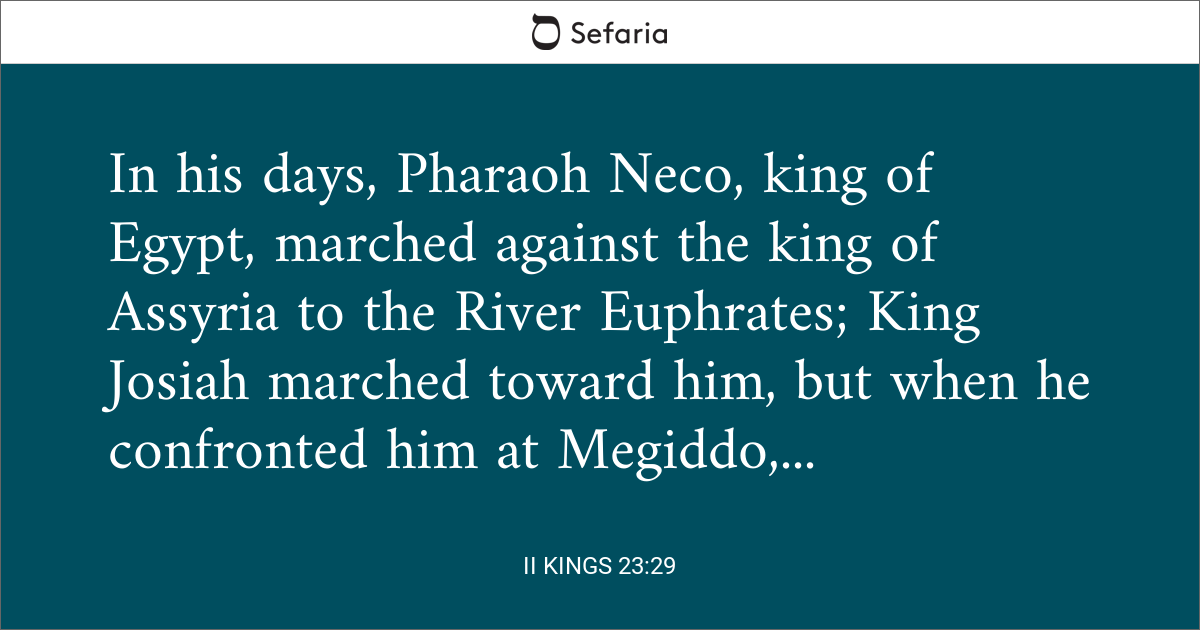 II Kings 23:29