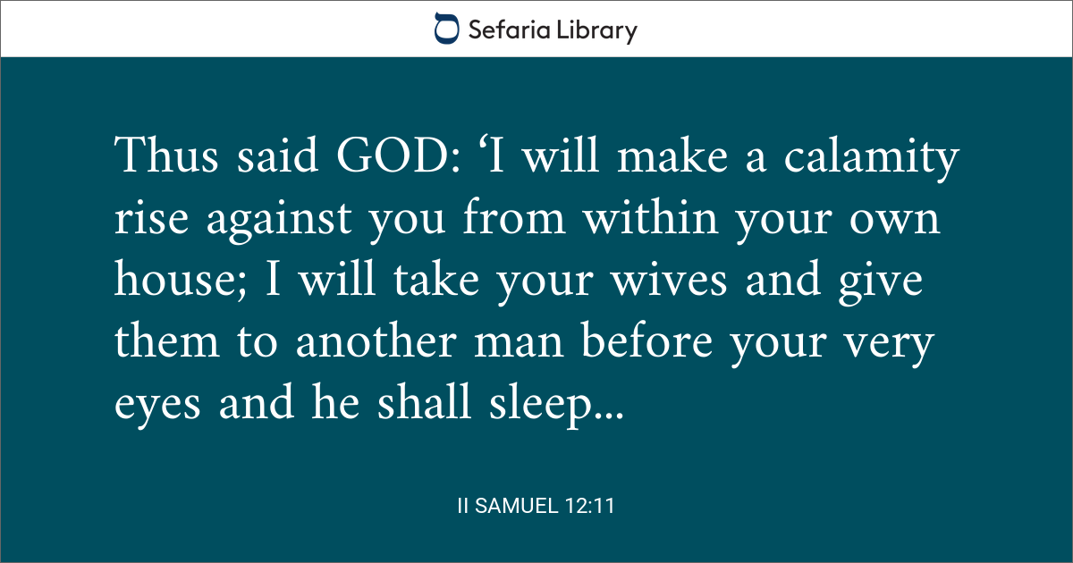 II Samuel 12:11 | Sefaria Library