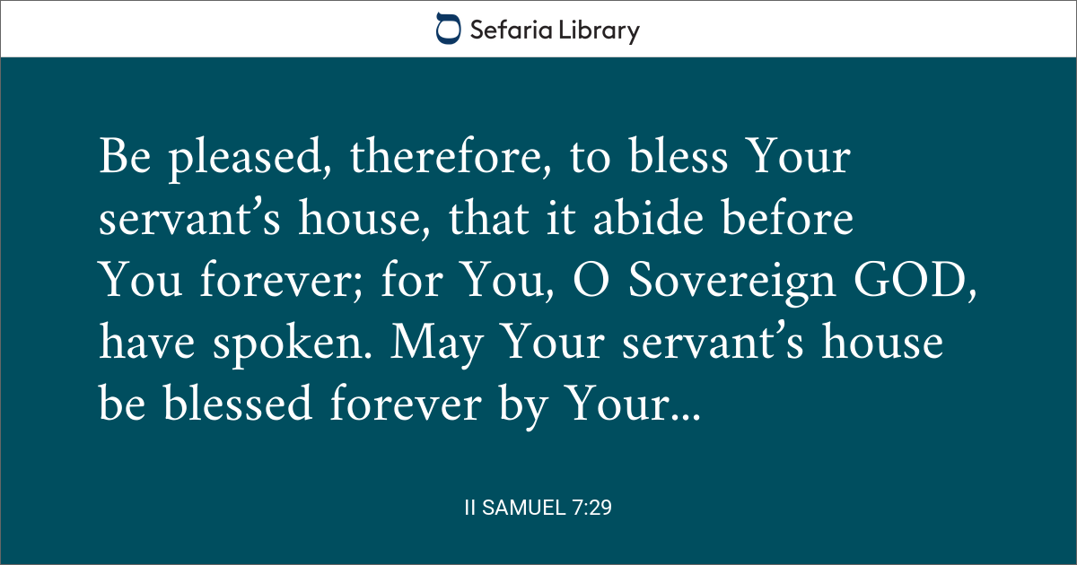 II Samuel 7:29