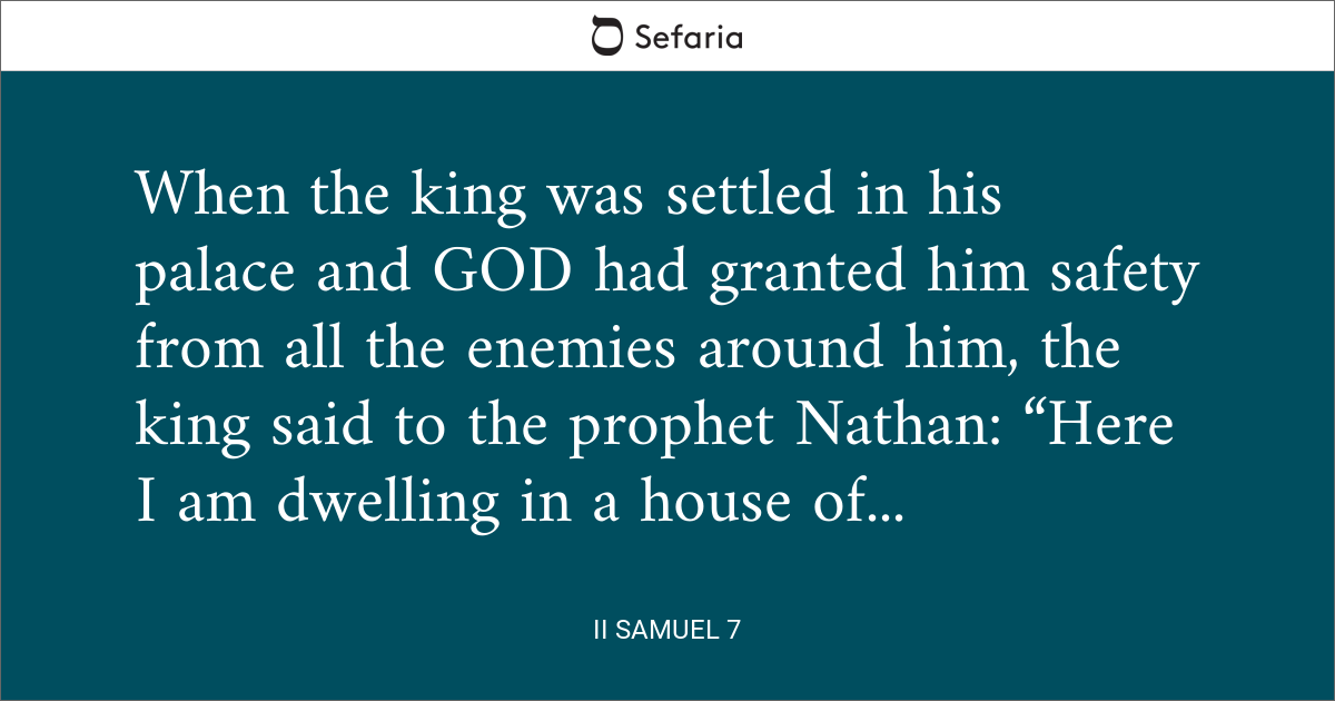II Samuel 7 | Sefaria Library