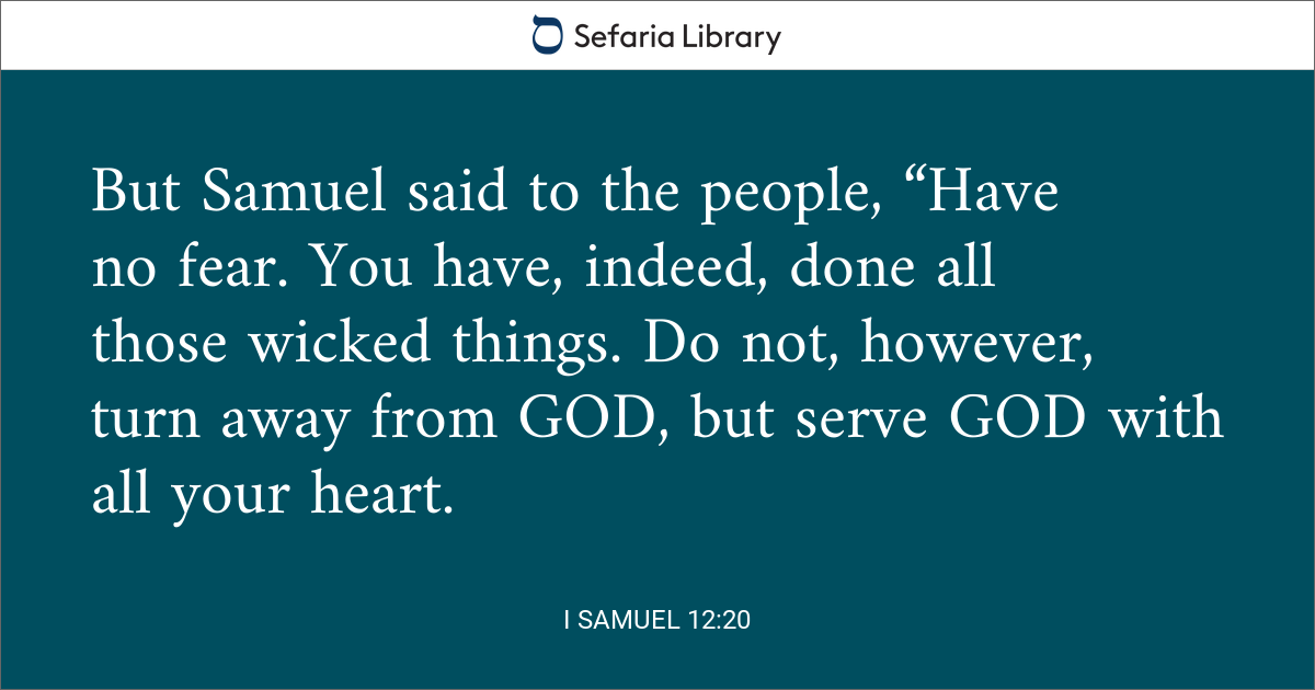 I Samuel 12:20