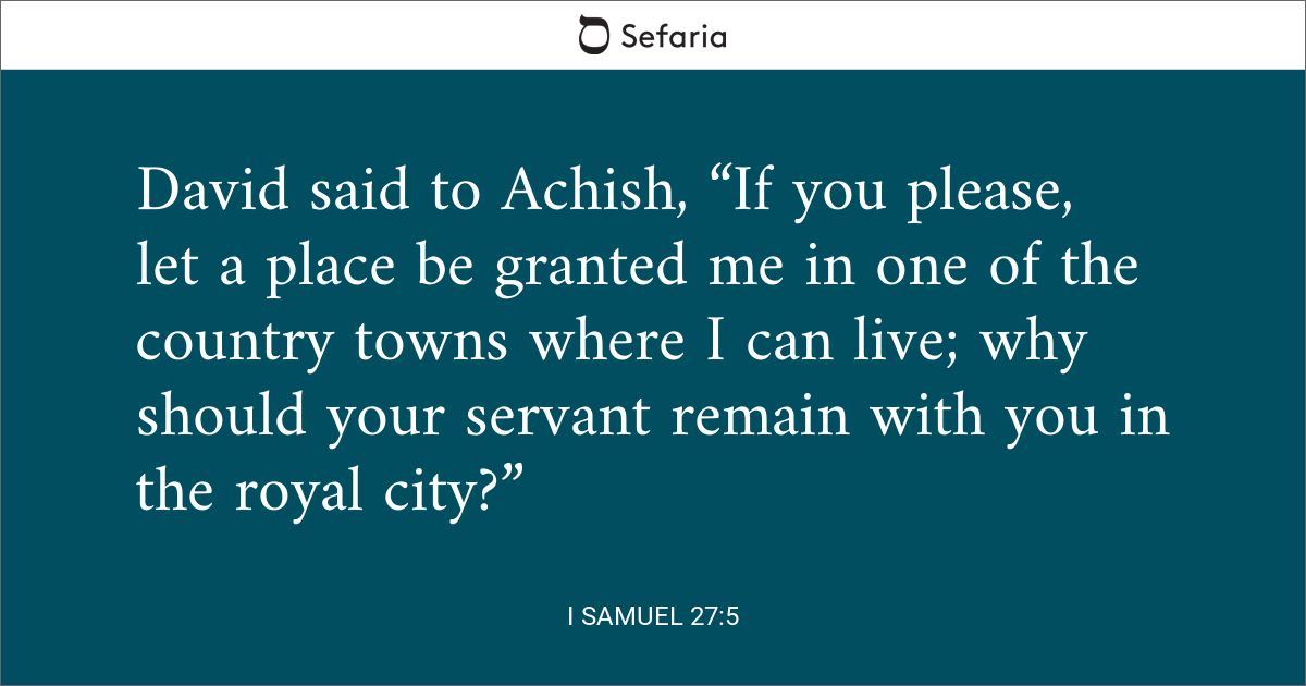 I Samuel 27:5