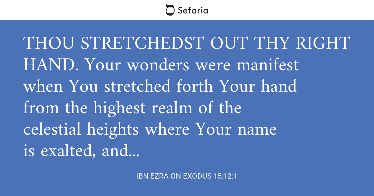 Ibn Ezra on Exodus 15:12:1