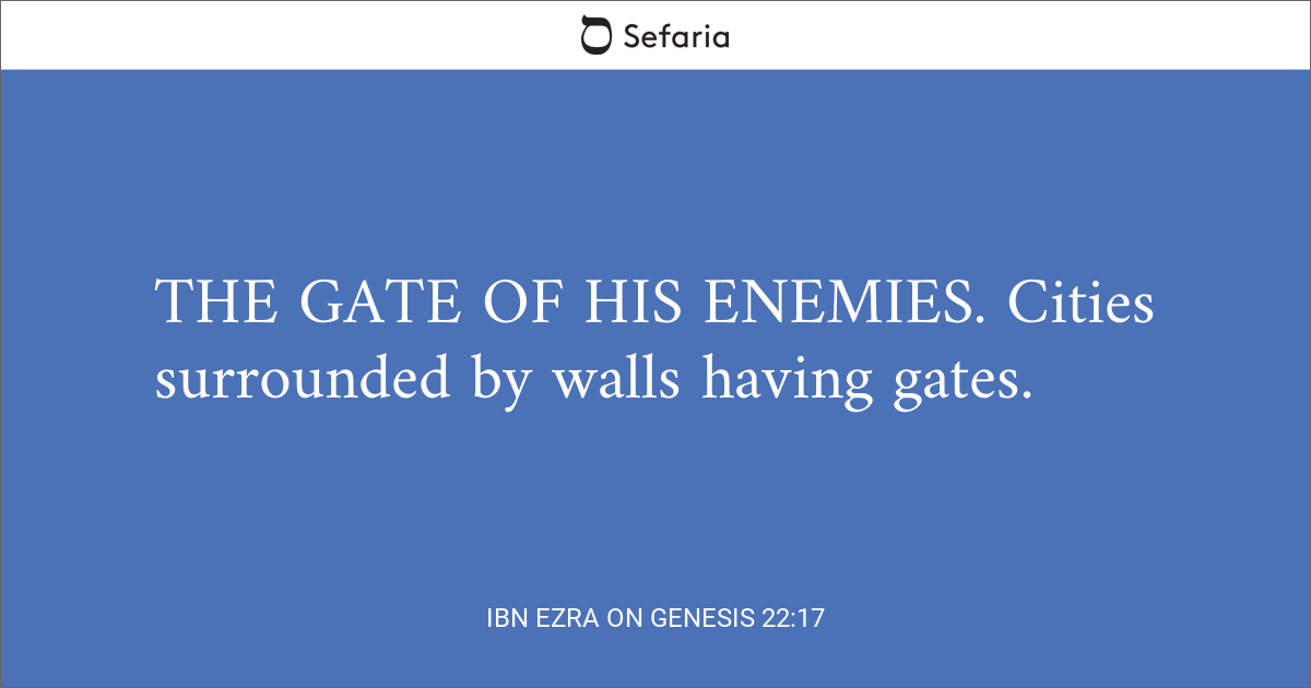 Ibn Ezra on Genesis 22:17