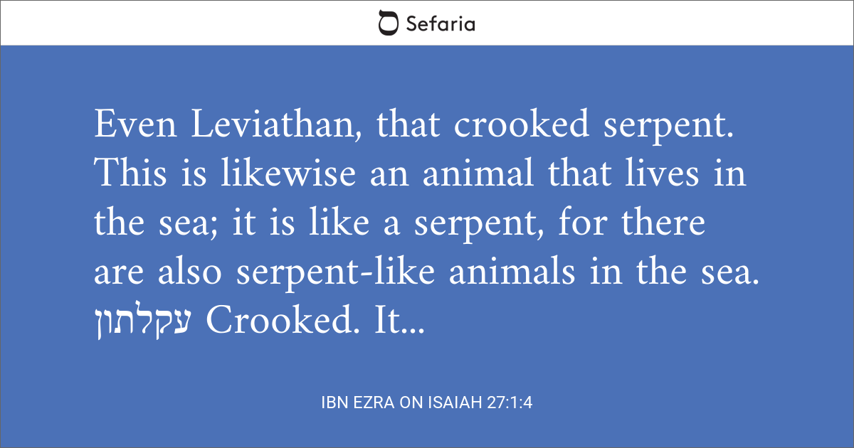 Ibn Ezra on Isaiah 27:1:4