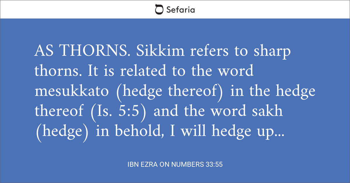 Ibn Ezra on Numbers 33:55