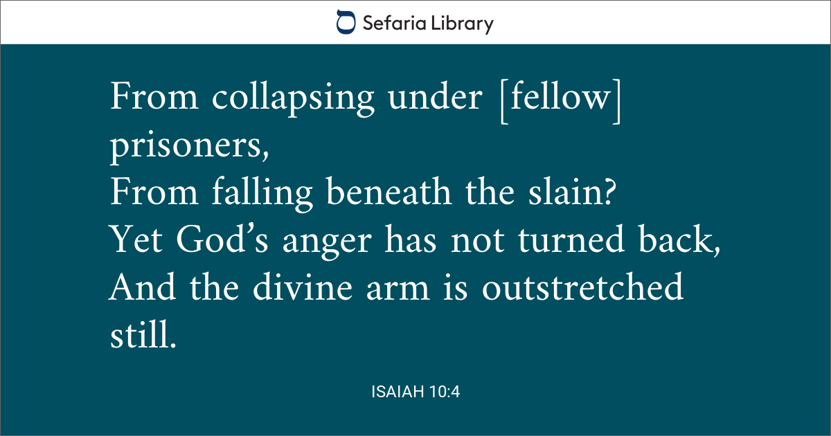 Isaiah 10:4 | Sefaria Library