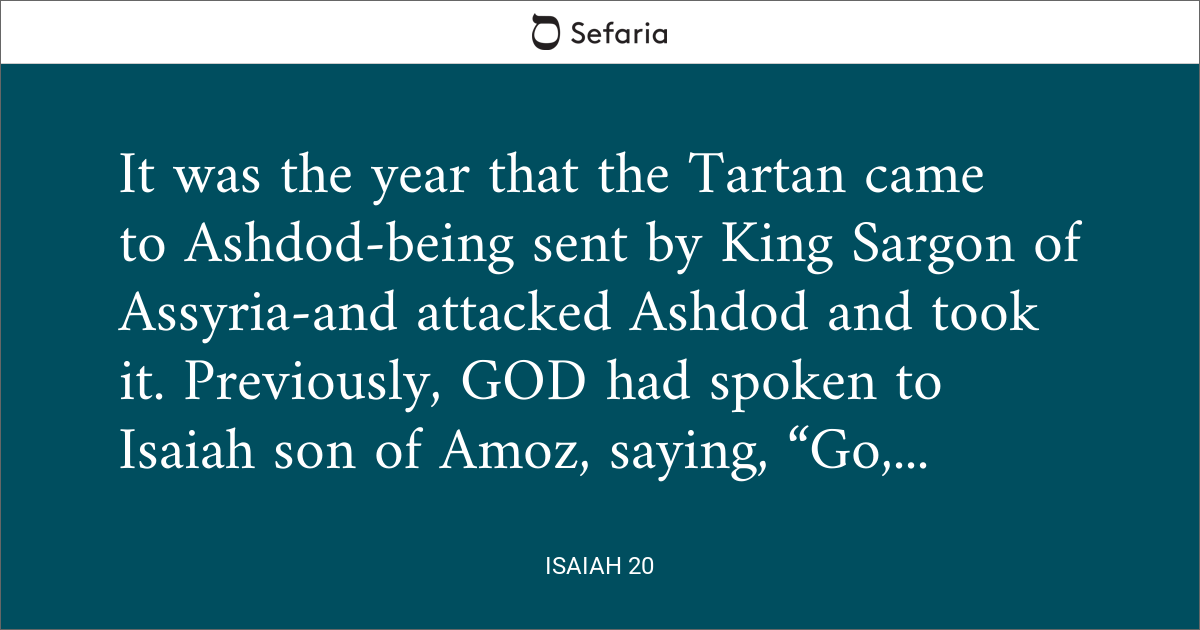 Isaiah 20