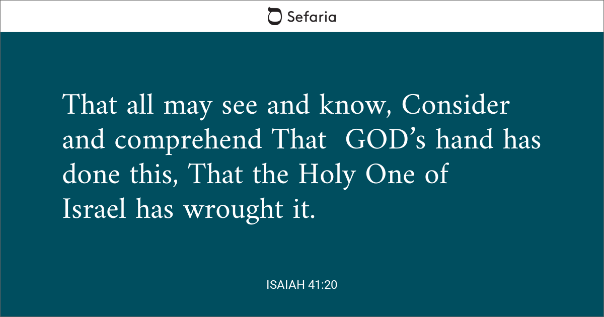 Isaiah 41:20