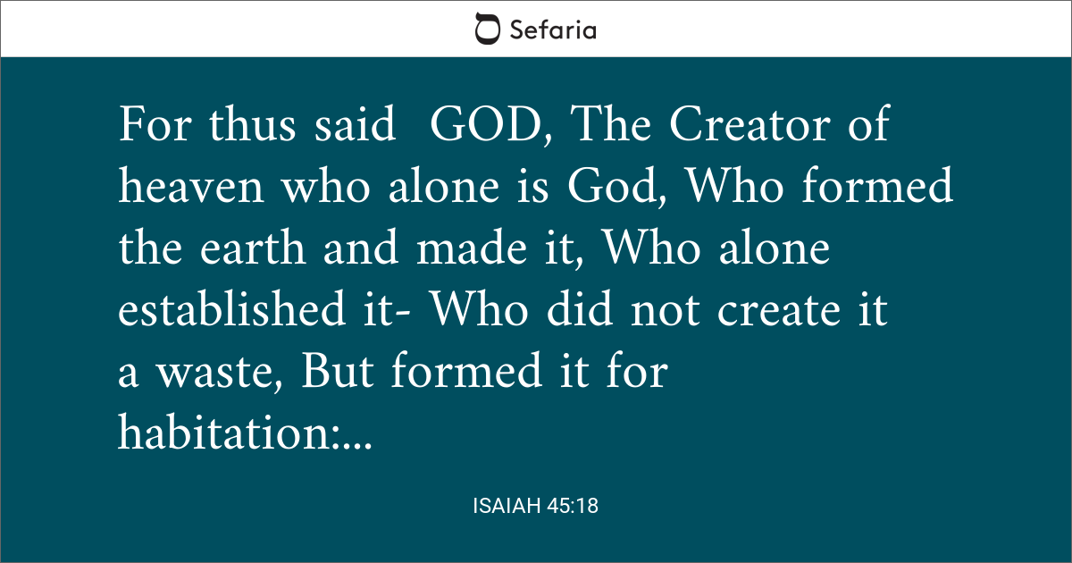 Isaiah 45:18