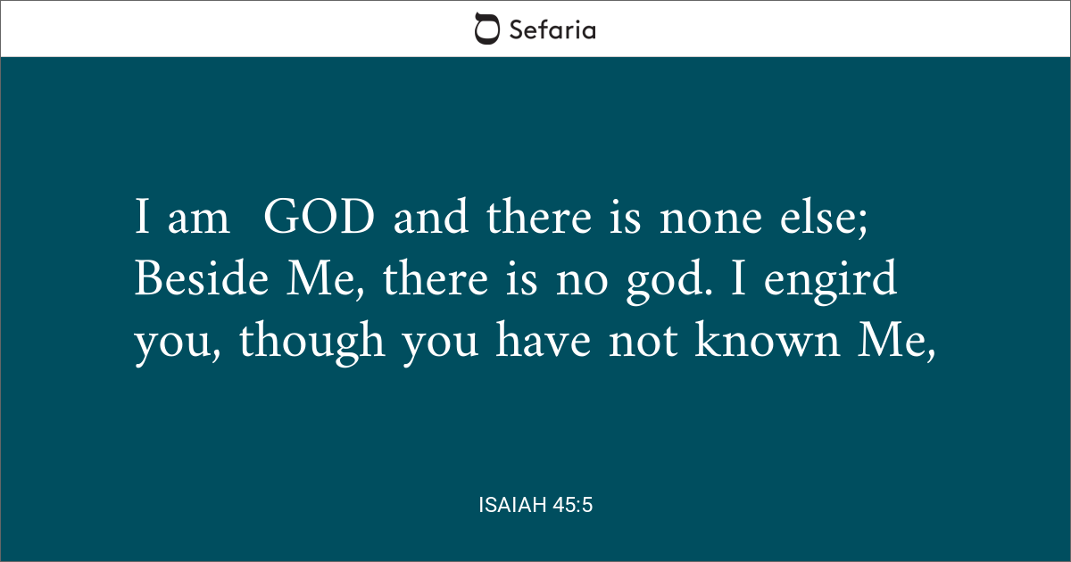 Isaiah 45:5