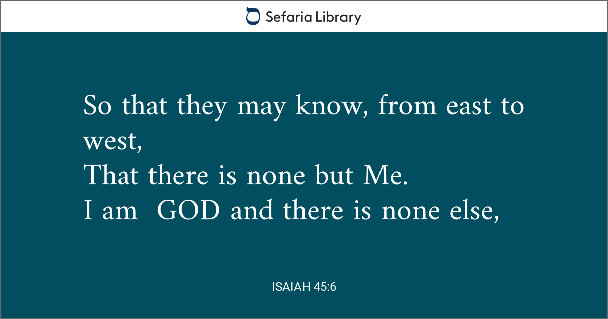 Isaiah 45:6 | Sefaria Library
