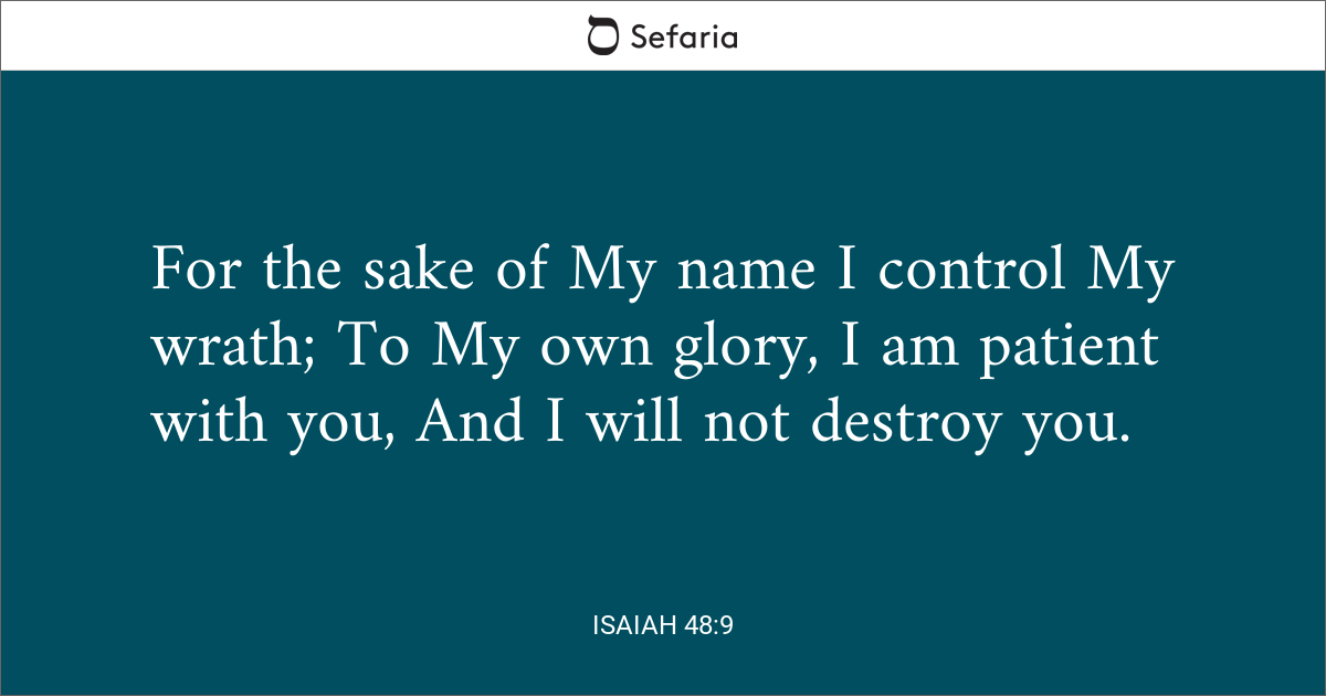 Isaiah 48:9