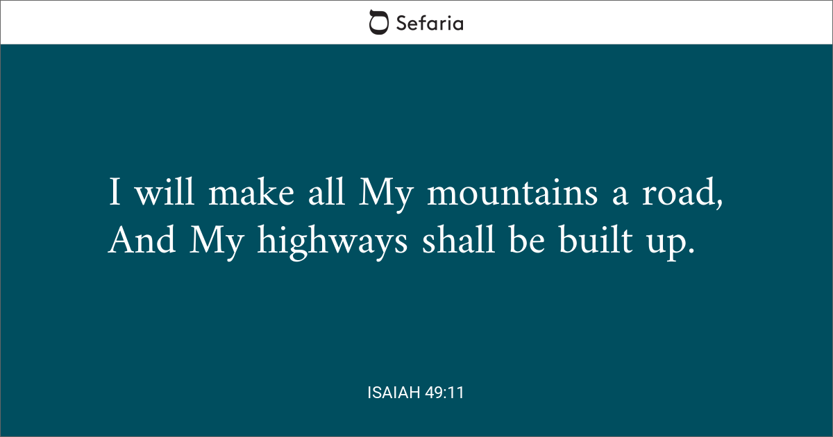 Isaiah 49:11