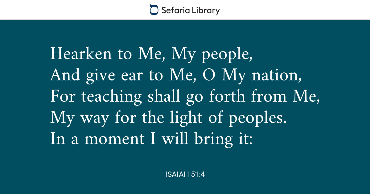 Isaiah 51:4 | Sefaria Library