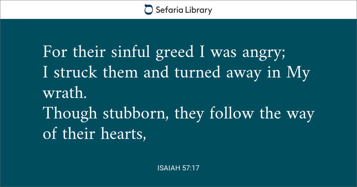 Isaiah 57:17 | Sefaria Library