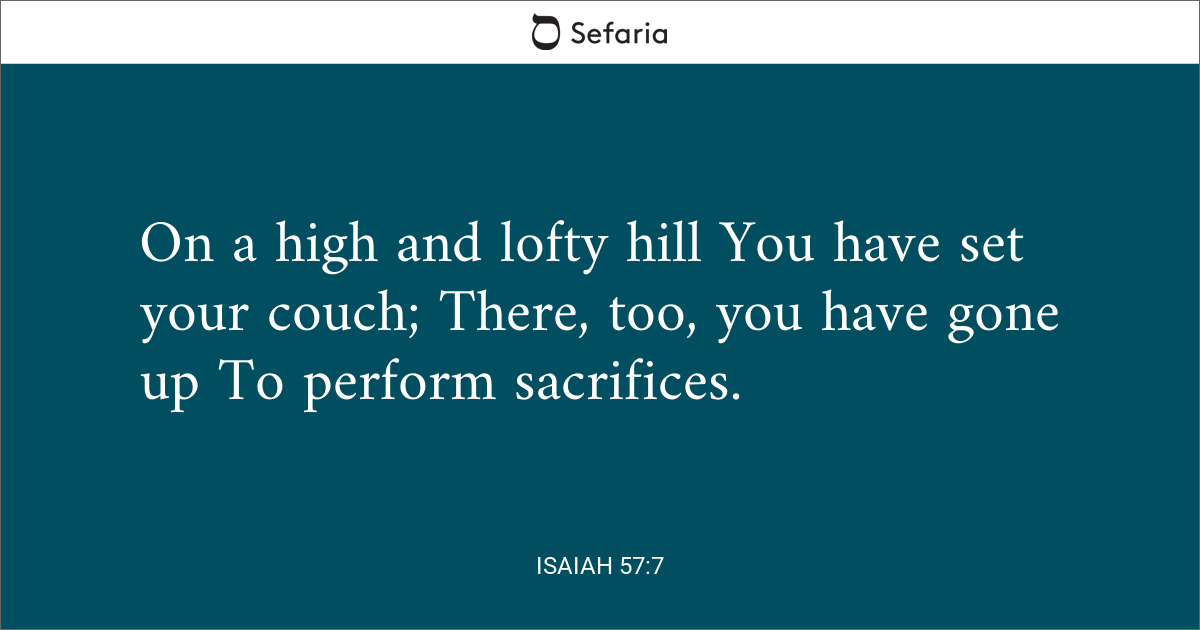 Isaiah 57:7