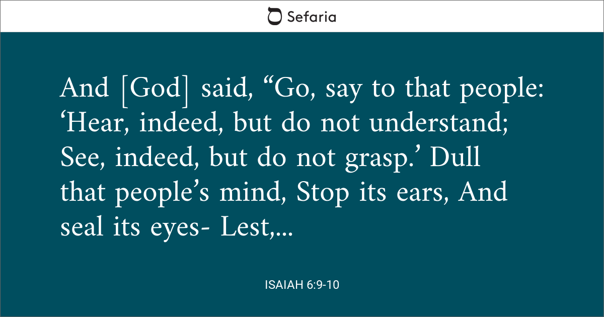 Isaiah 6:9-10