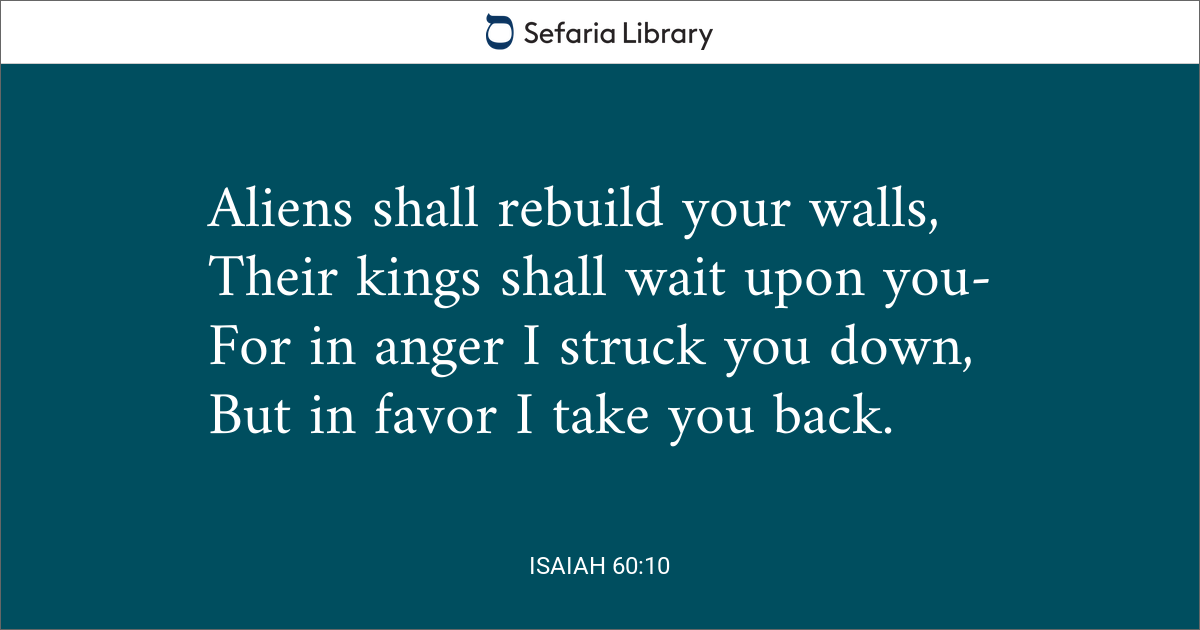Isaiah 60:10 | Sefaria Library