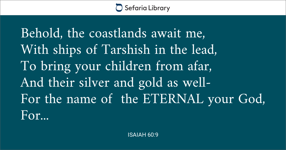Isaiah 60:9 | Sefaria Library