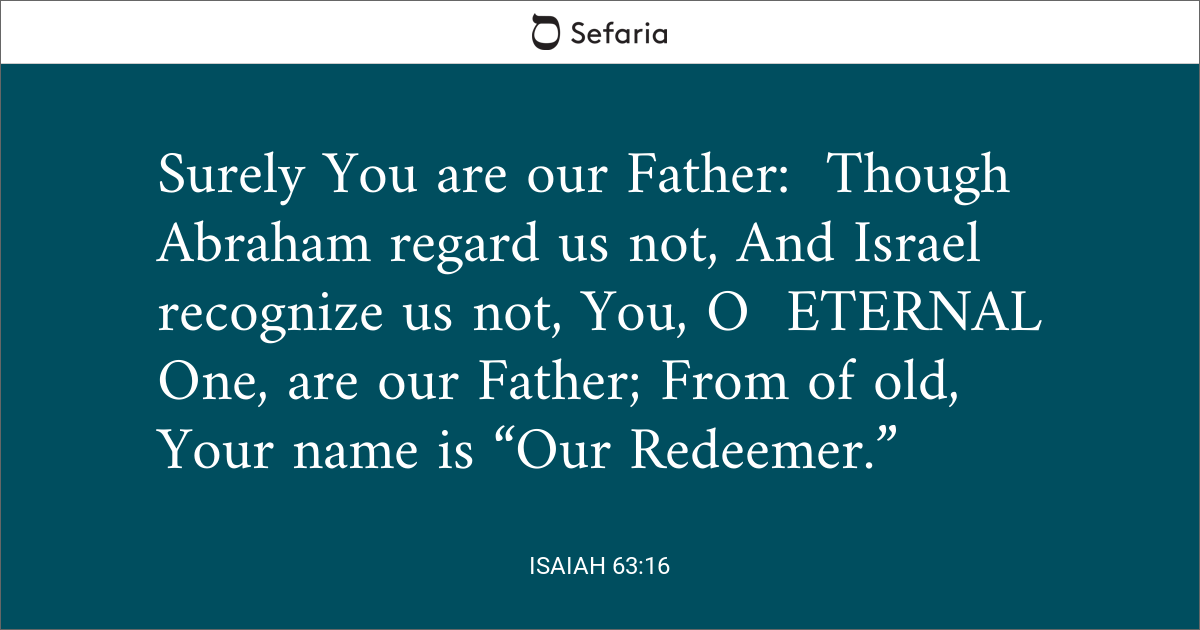 Isaiah 63:16