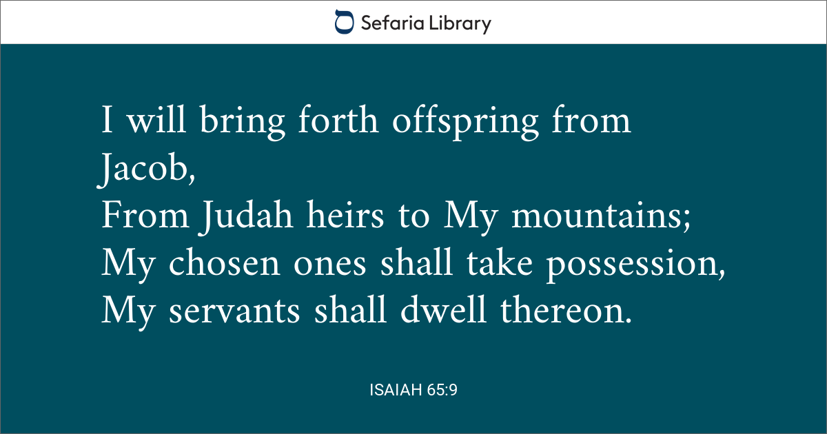 Isaiah 65:9 | Sefaria Library