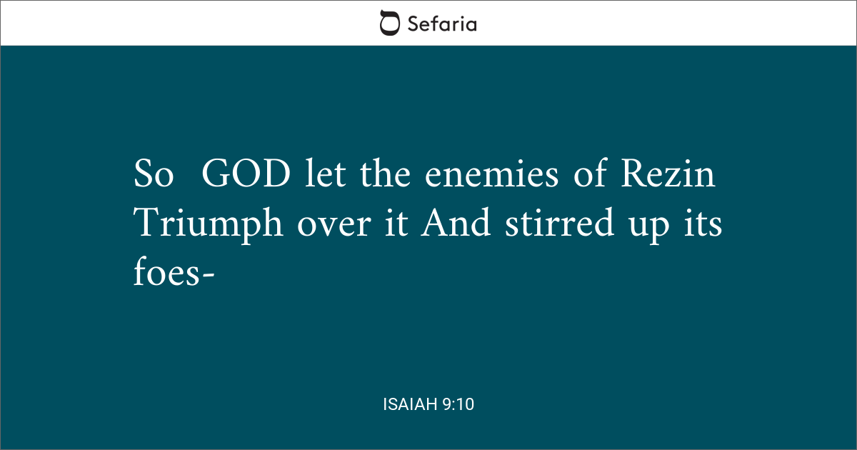 Isaiah 9:10