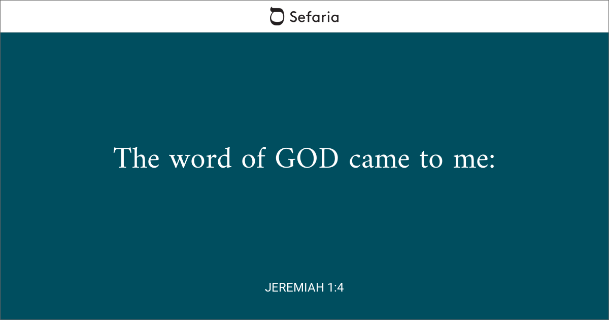 Jeremiah 1:4