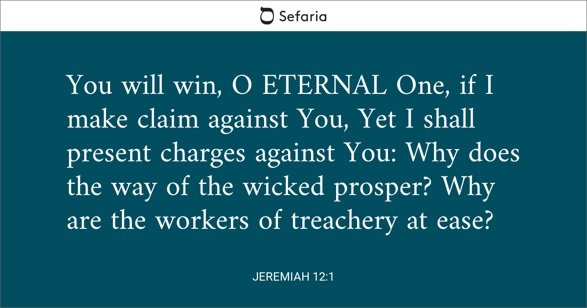 Jeremiah 12:1