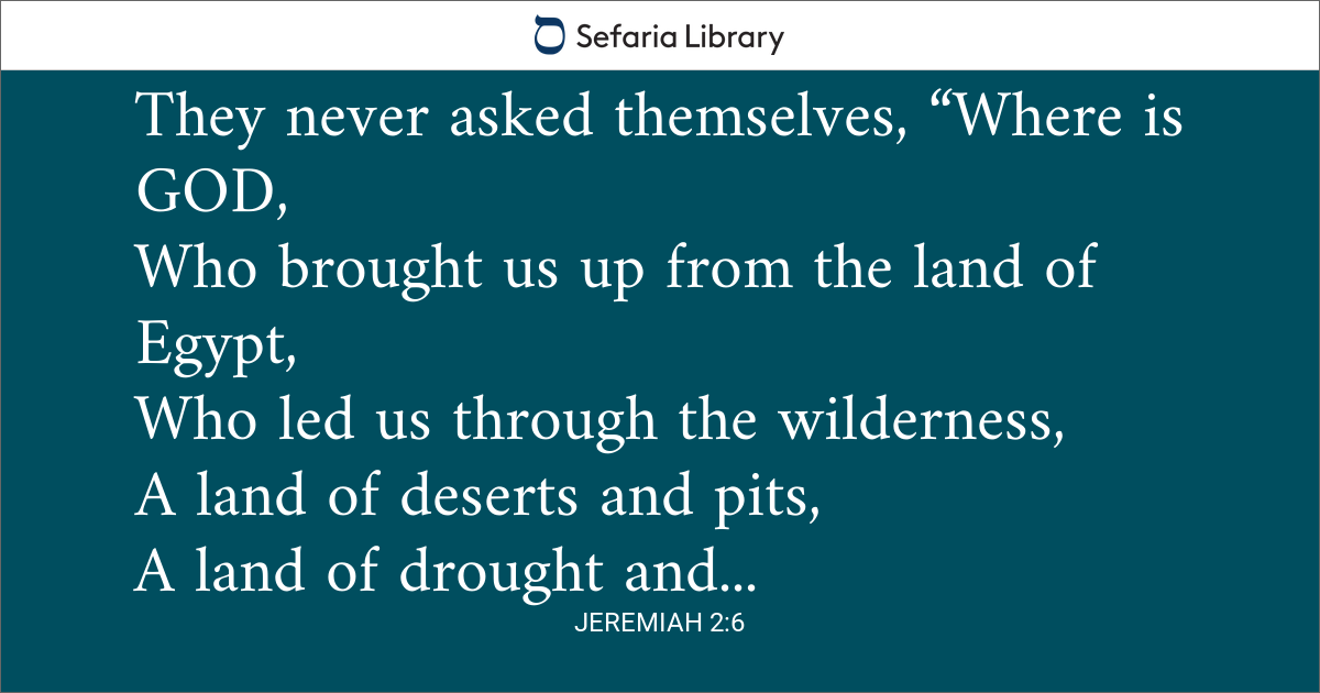 Jeremiah 2:6