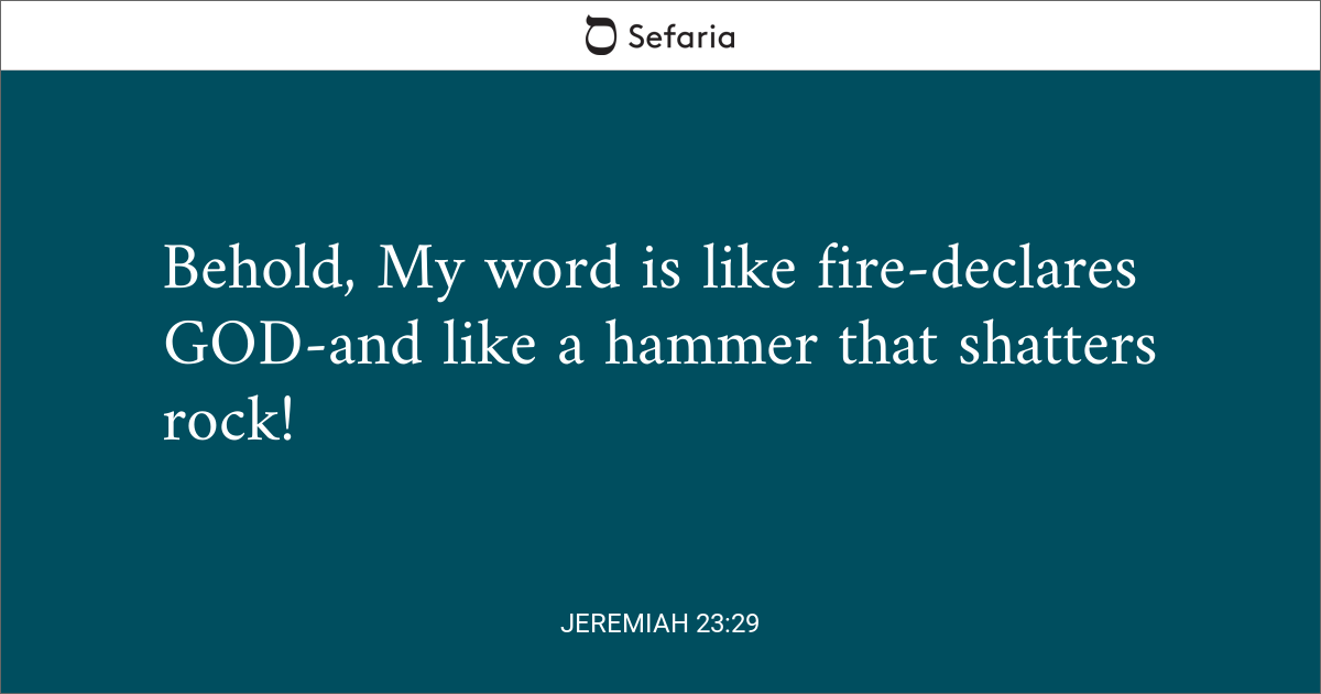 Jeremiah 23:29