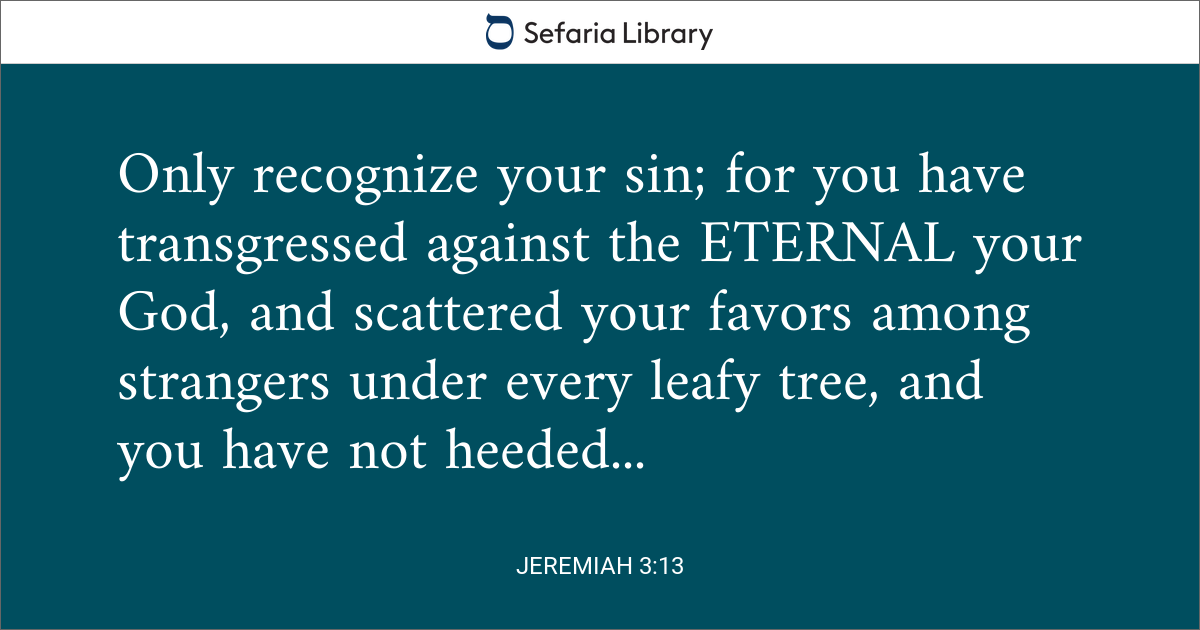 Jeremiah 3:13