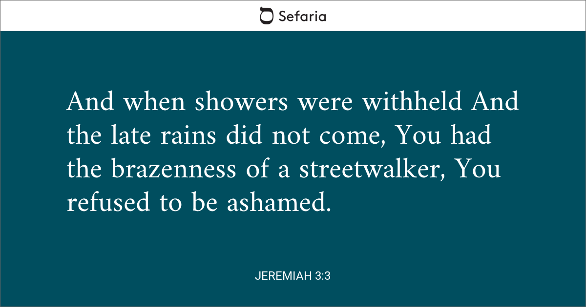 Jeremiah 3:3