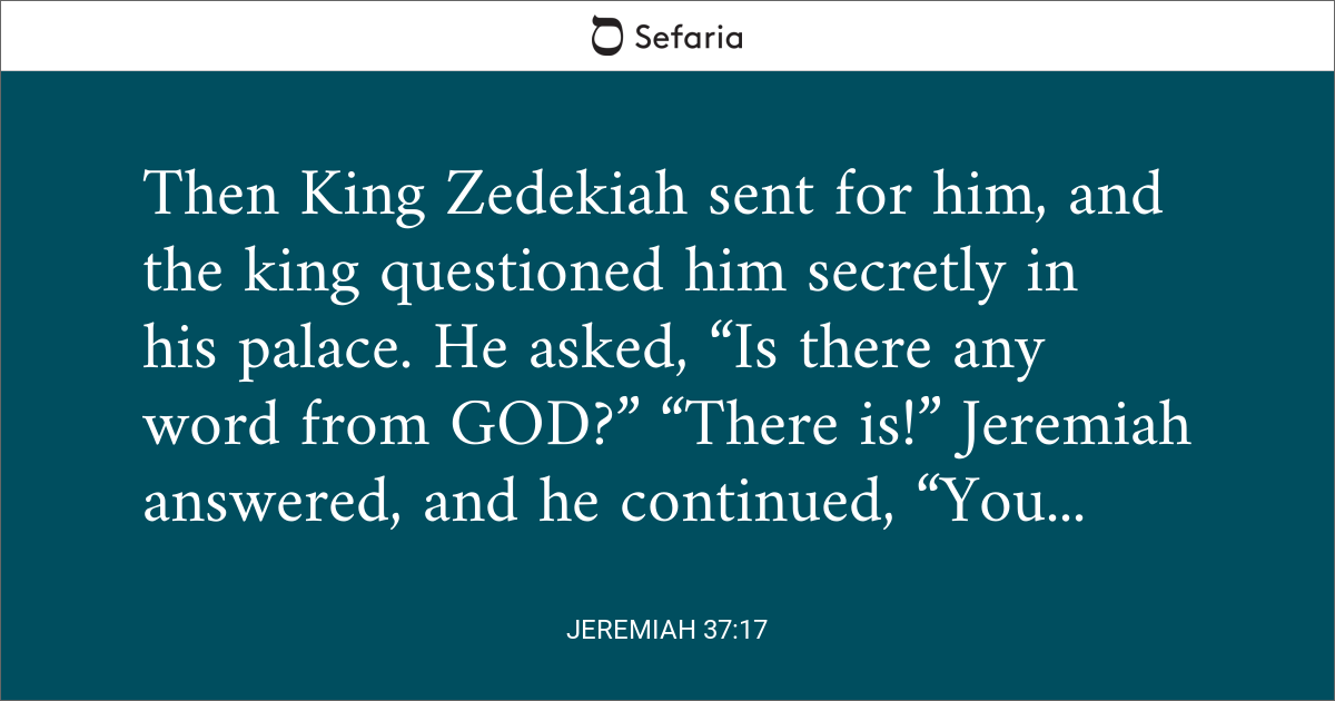 Jeremiah 37:17