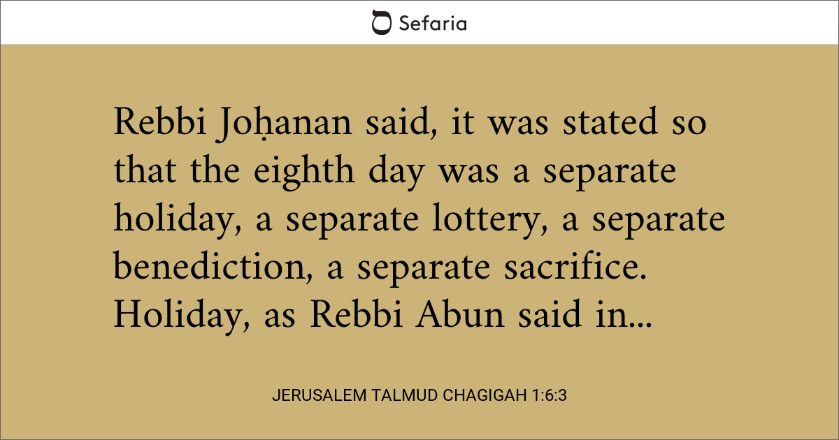Jerusalem Talmud Chagigah 1:6:3