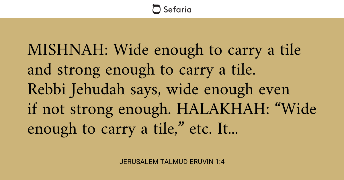 Jerusalem Talmud Eruvin 1:4