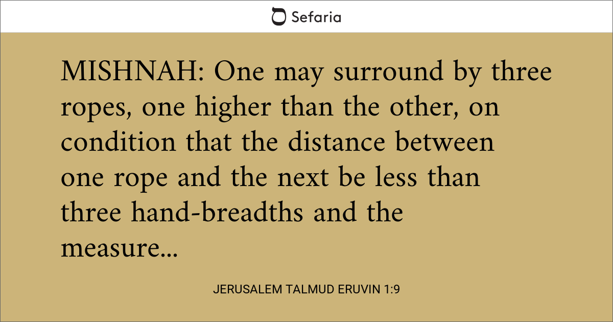 Jerusalem Talmud Eruvin 1:9