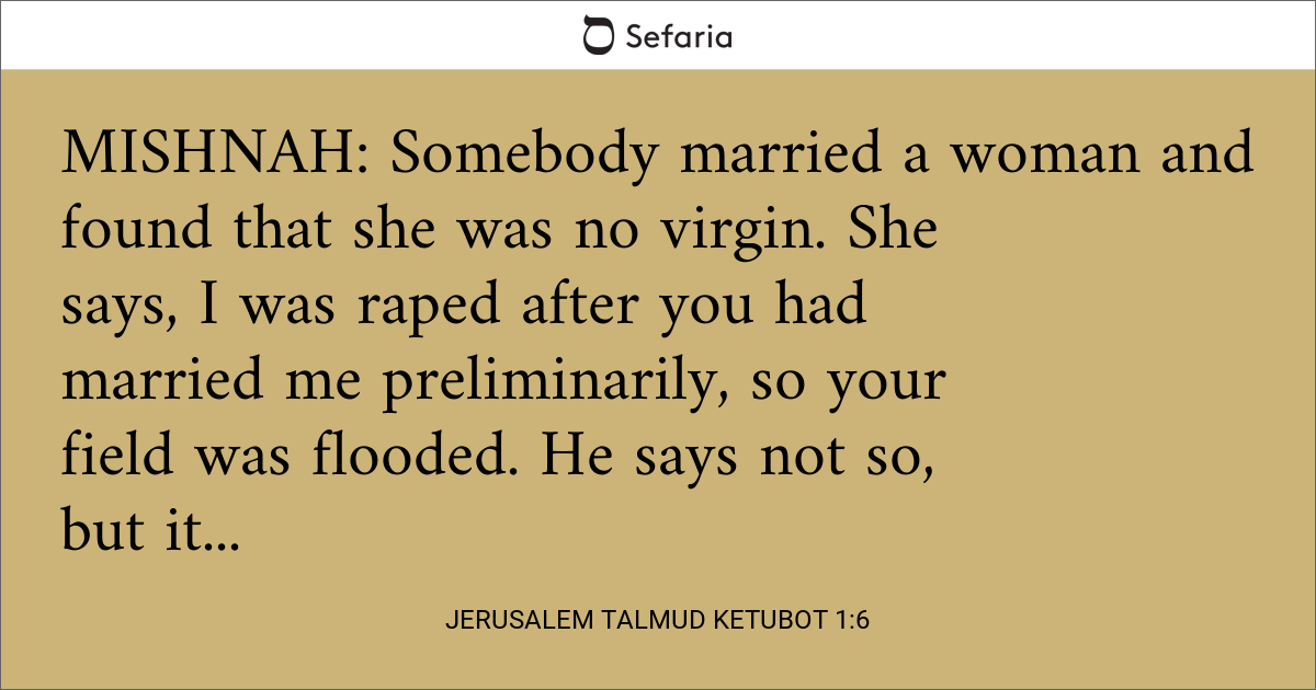 Jerusalem Talmud Ketubot 1:6