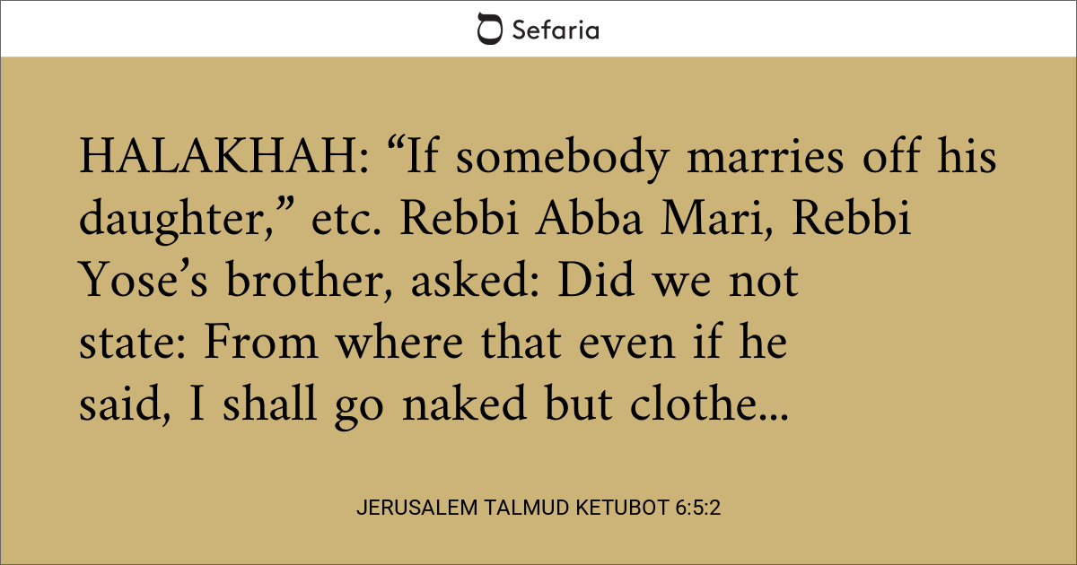 Jerusalem Talmud Ketubot 6:5:2