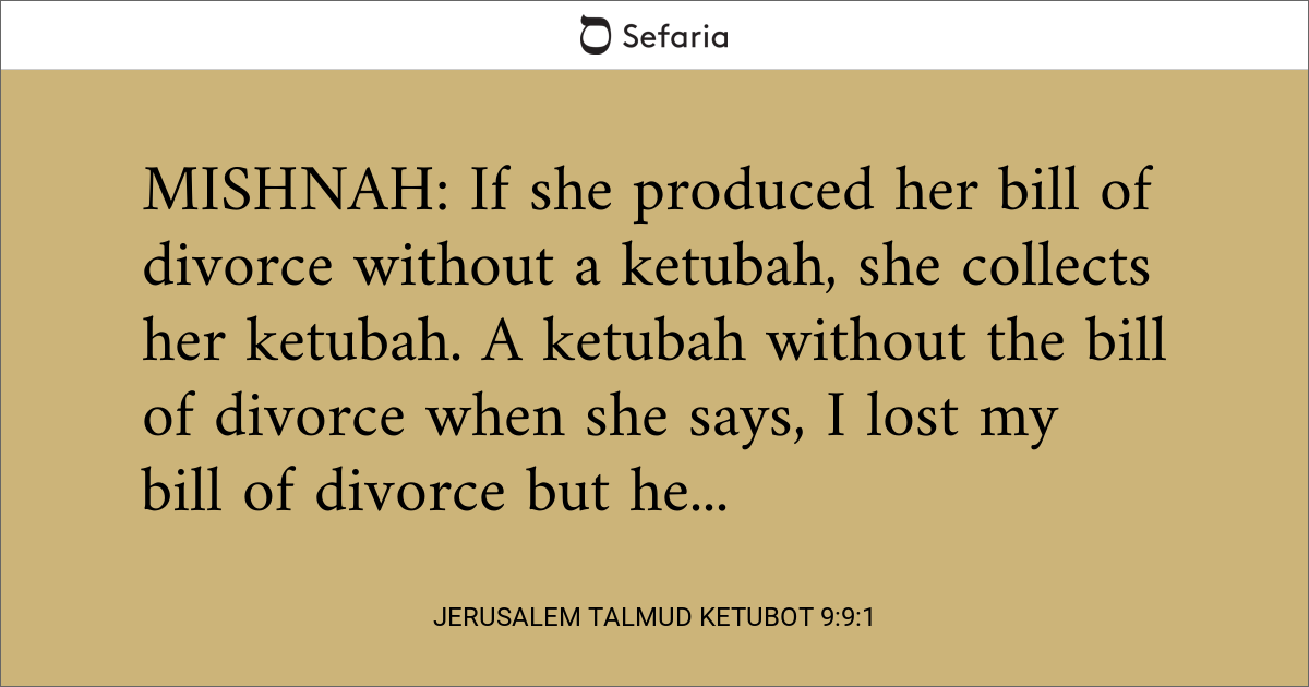 Jerusalem Talmud Ketubot 9:9:1
