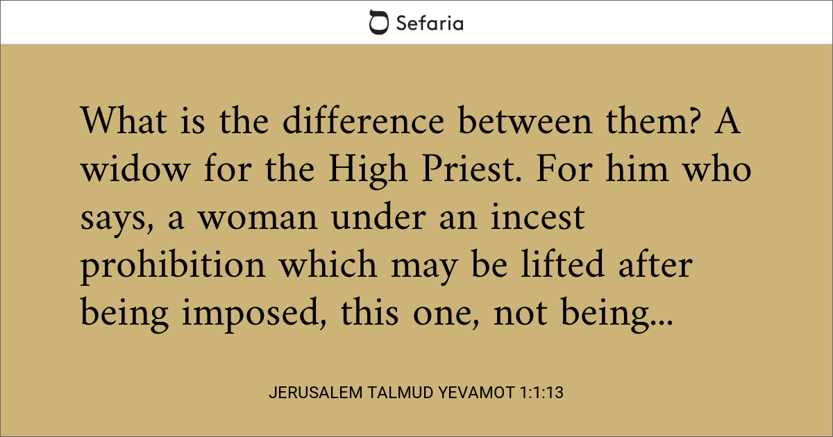 Jerusalem Talmud Yevamot 1:1:13