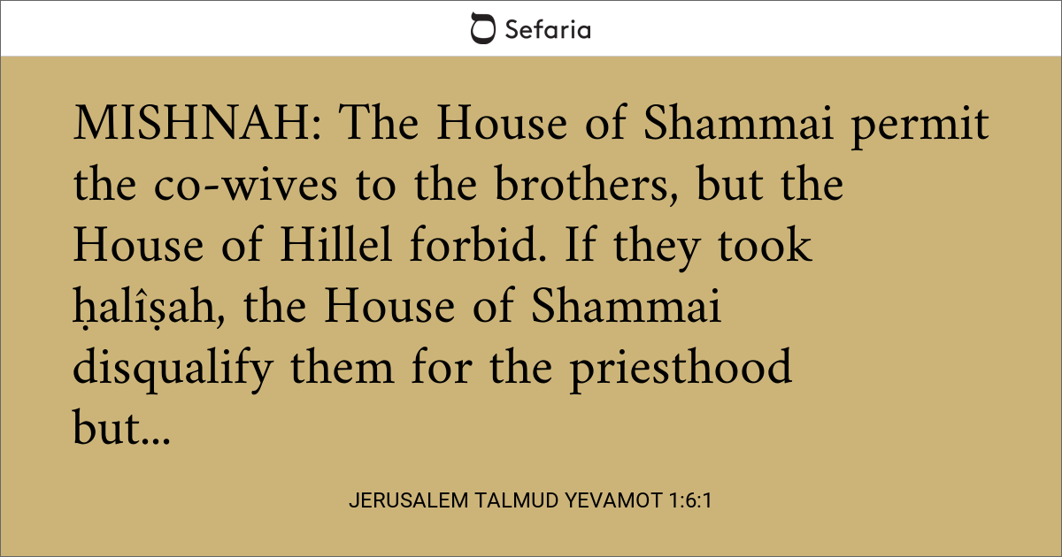 Jerusalem Talmud Yevamot 1:6:1