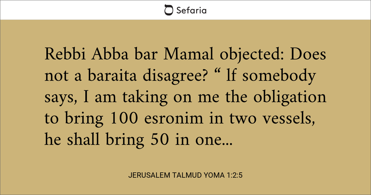 Jerusalem Talmud Yoma 1:2:5